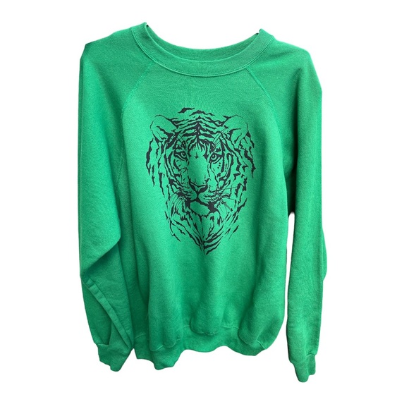 Tultex | Tops | Vintage 9s Oversized Tiger Sweatshirt | Poshmark